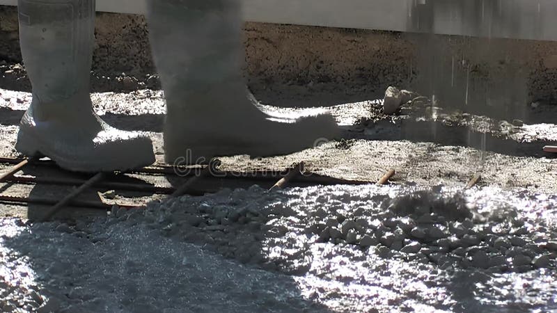 Concrete Falling in a Floor Slab Stock Footage - Video of industry ...