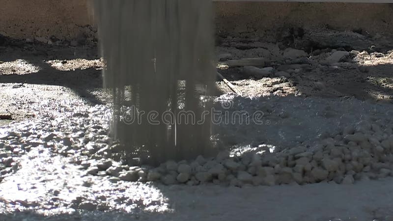 Fall of Concrete in a Work Forged Stock Video - Video of activity, sand ...