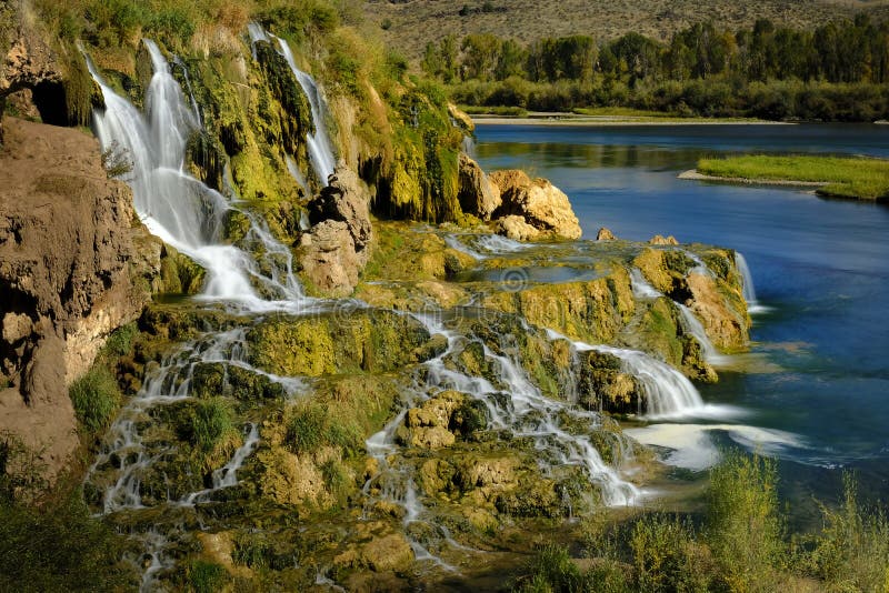 Fall Creek Falls Waterfalls on River in Wilderness Stock Photo - Image ...