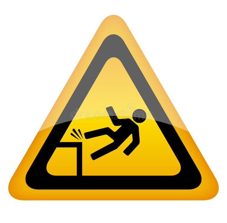 Fall Danger Vector Warning Sign Stock Illustrations – 6,224 Fall Danger ...