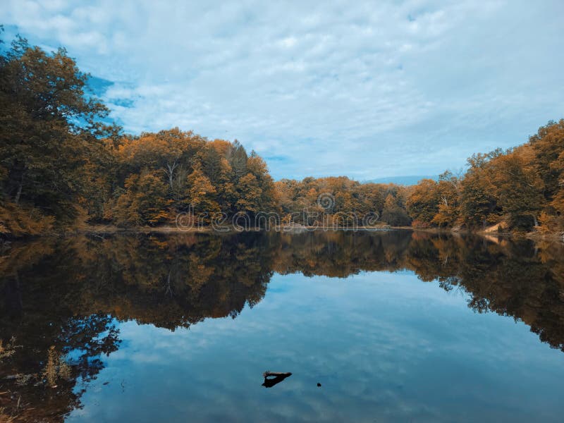 A Fall Day at the Lake Brown County State Park. Stock Photo - Image of ...