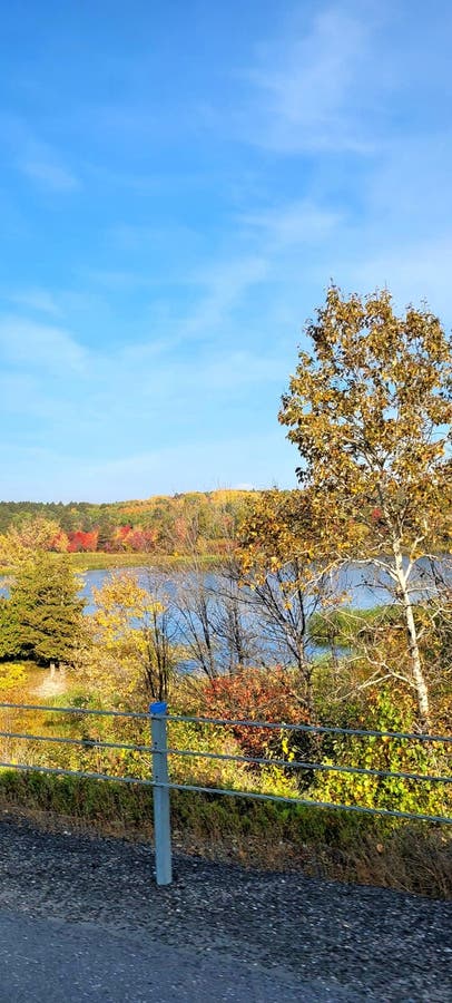 Fall day road trip stock image. Image of fall, lakes - 293398469