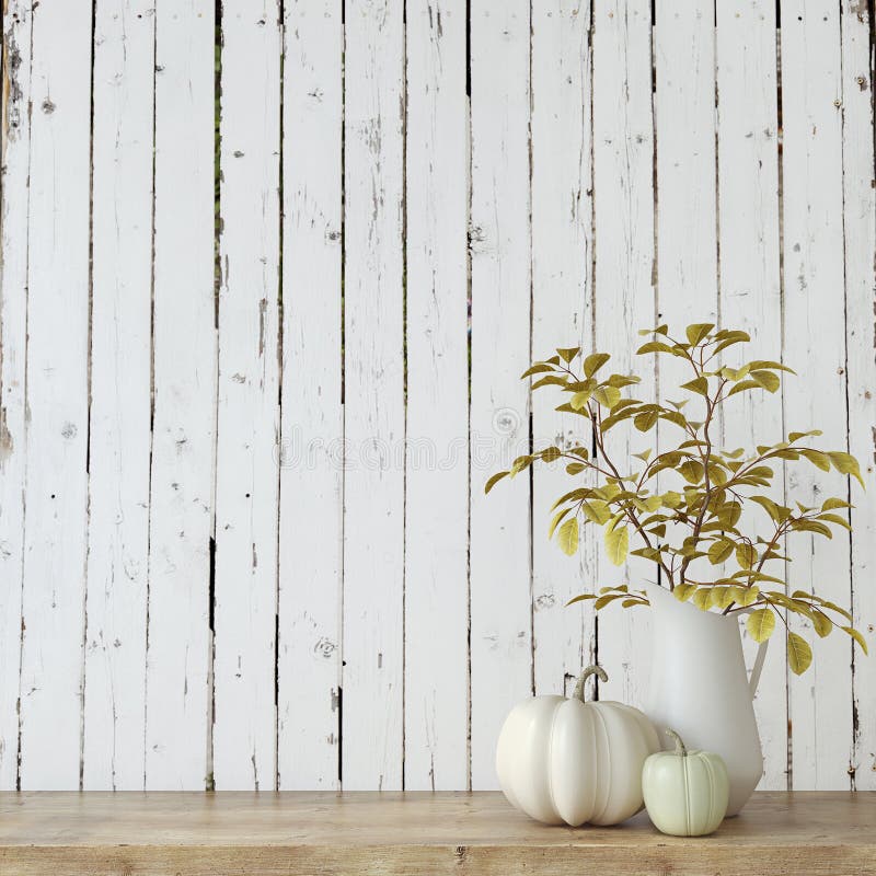 Fall Decor. Autumn Decor. 3d Render Stock Illustration - Illustration ...