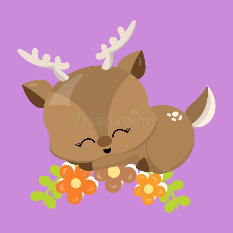 Fall deer and fox deer 04 stock vector. Illustration of deer - 198986070