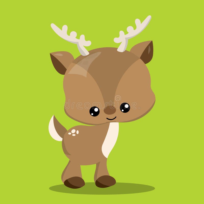 Fall deer and fox deer 06 stock vector. Illustration of cartoon - 198986072