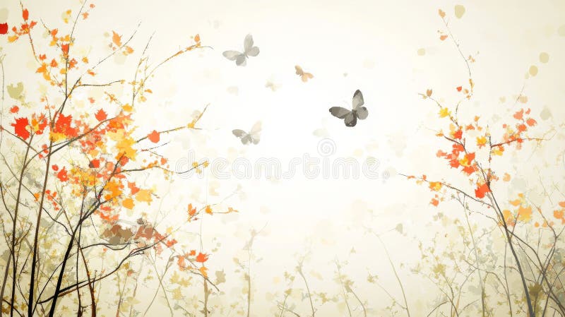 A Fall Design Invitation Template Featuring Autumn Leaves Against a ...