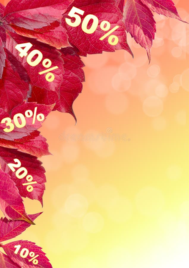 Fall Discount stock image. Image of autumn, background - 27035245