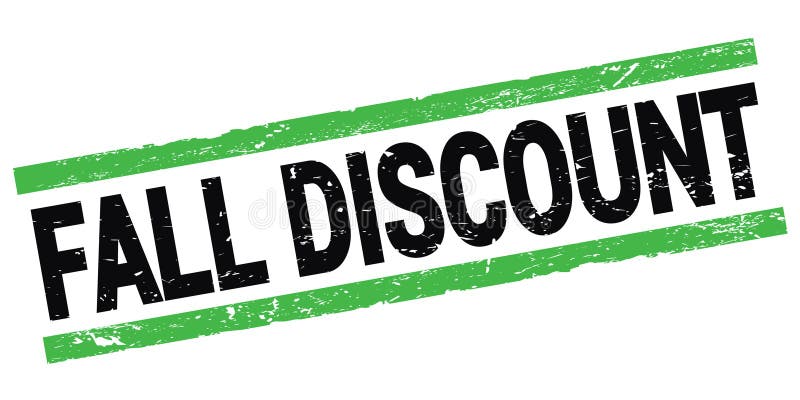 FALL DISCOUNT Text on Black-green Rectangle Stamp Sign Stock ...