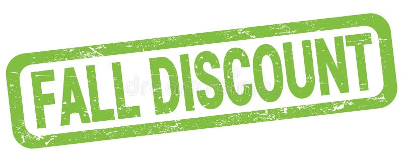 FALL DISCOUNT Text Written on Green Rectangle Stamp Stock Illustration ...
