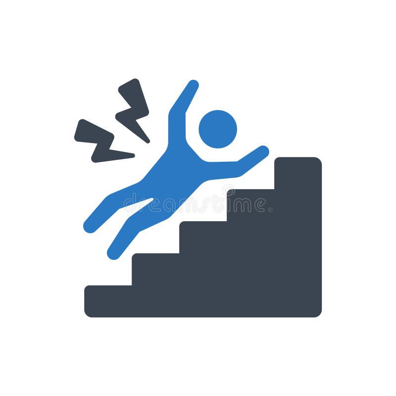 Fall down icon stock vector. Illustration of sign, icon - 254772173