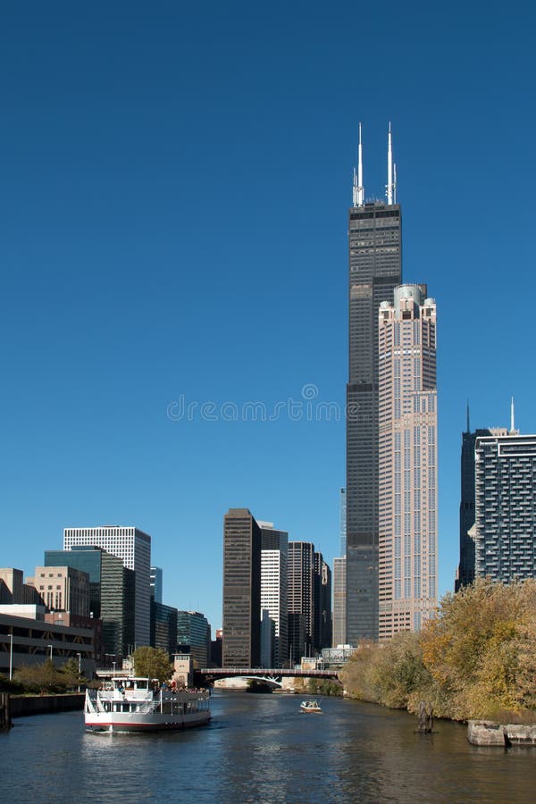 Fall in Downtown Chicago, Illinois Stock Photo - Image of donald ...