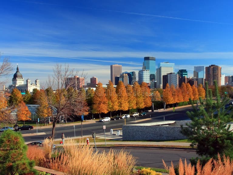 Fall in Downtown Minneapolis Stock Photo - Image of office, autumn: 6935152
