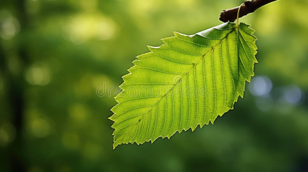 Fall elm tree leaf stock illustration. Illustration of botanical ...