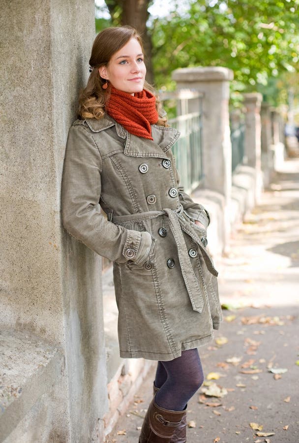 Fall fashion girl. stock photo. Image of happy, autumn - 26392916