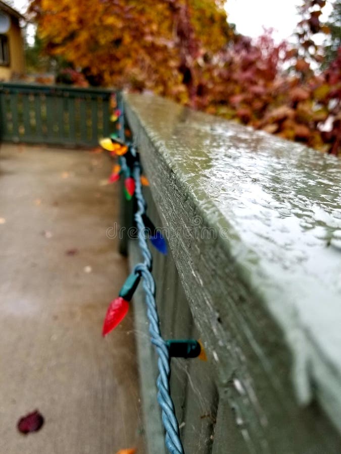 Fence stock photo. Image of rain, fence, reflection - 134263792