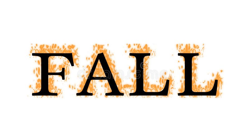 Fall Fire Text Effect White Isolated Background Stock Illustration ...