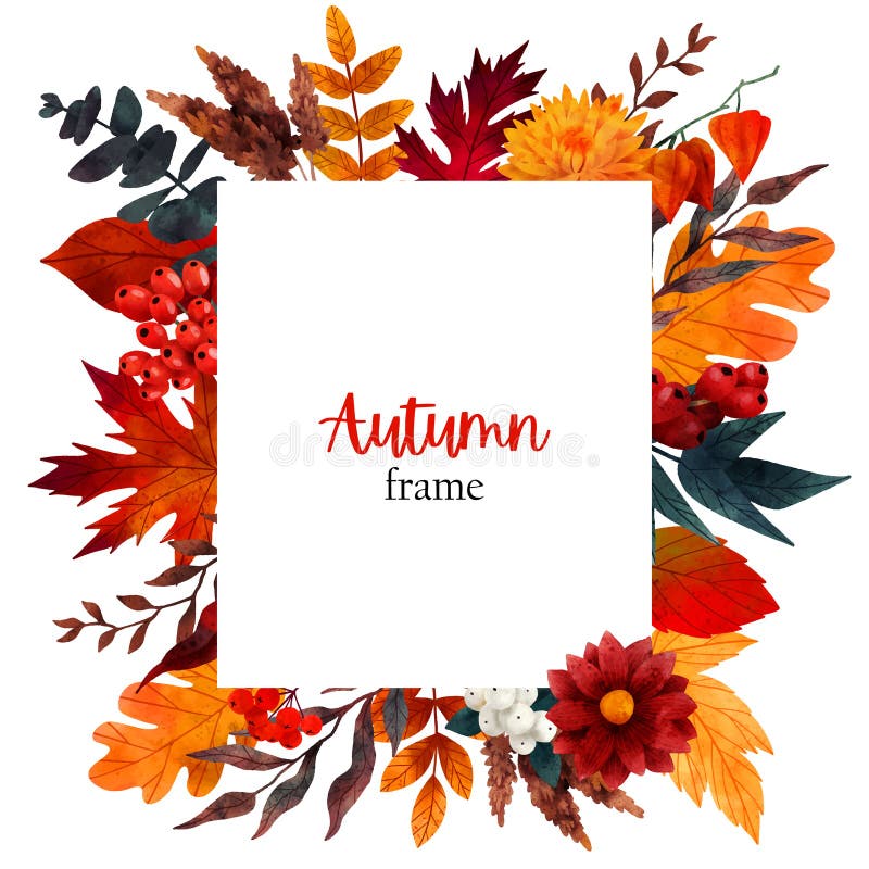 Fall Floral Banner, Design Template, Hand Drawn Stock Vector ...