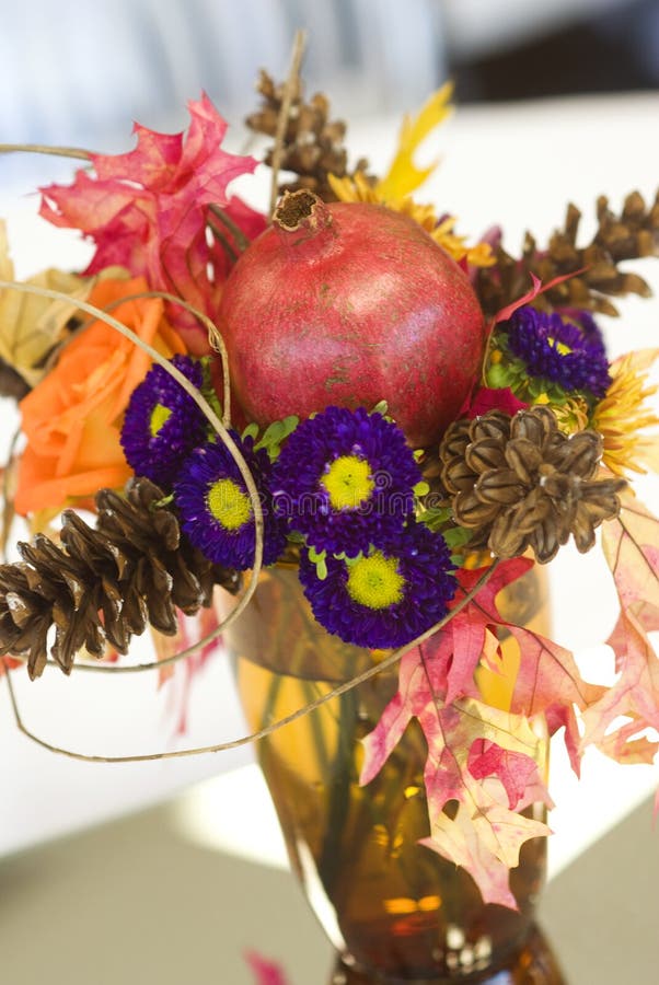Fall Flower arrangment stock photo. Image of pomegranate - 34255526