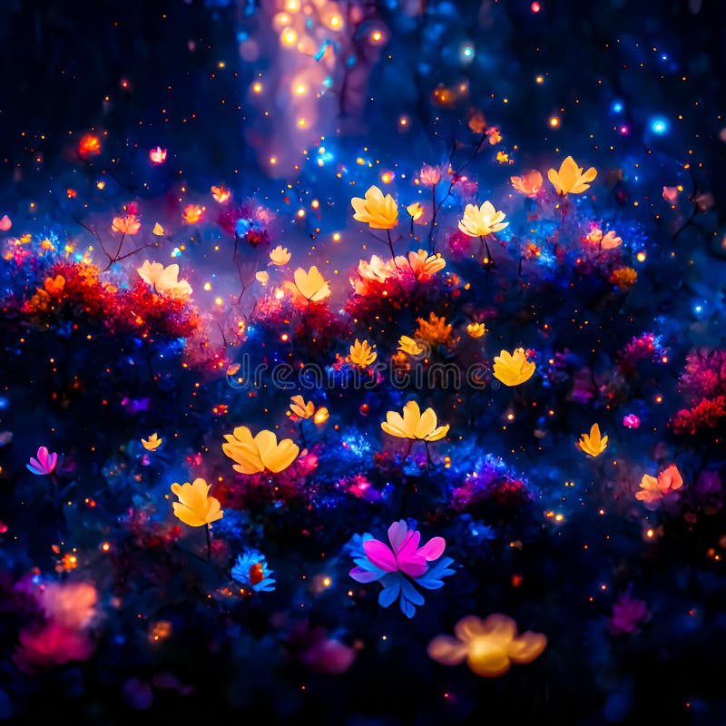 Fall Flower Glow Backgrounds Stock Illustration - Illustration of ...