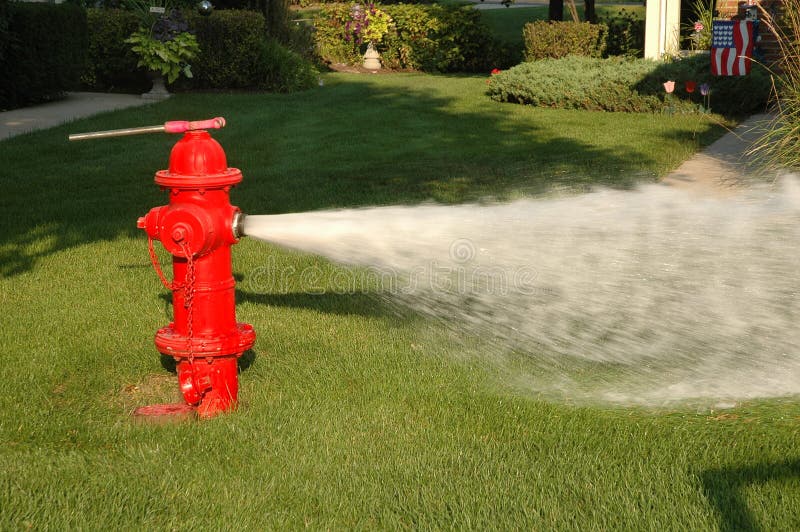Fall Flushing of Fire Hydrant Stock Image - Image of water, fall: 226894321