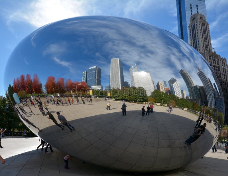Fall Foilage on the Bean editorial stock image. Image of iconic - 61753929