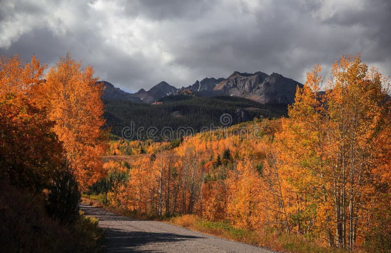 Fall Foliage Along Colorado Scenic Back Ways Stock Image - Image of ...