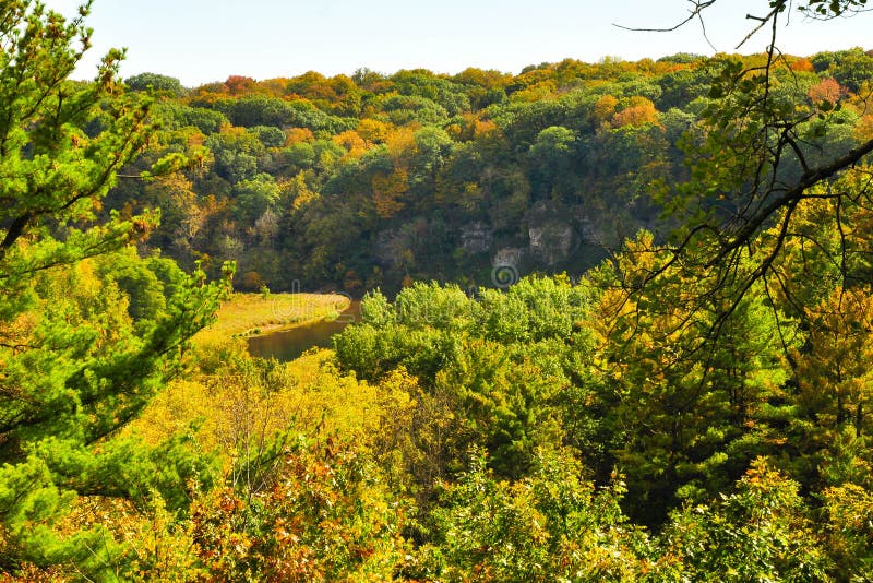Fall Foliage Along the Turkey Stock Image - Image of colored, turkey ...