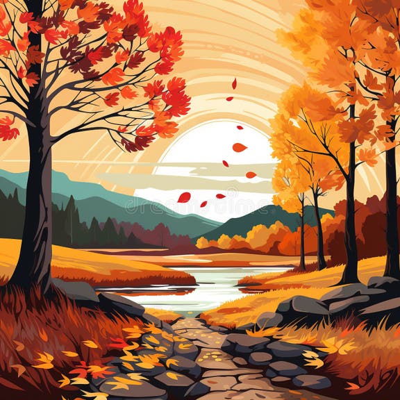 Fall foliage art stock photo. Image of yellow, bright - 295389582