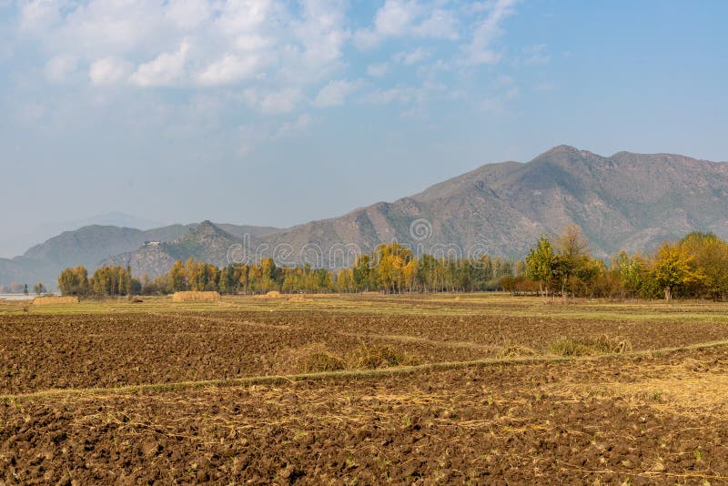 Fall Foliage with Cloud Covered Mountains in Background in the Swat ...