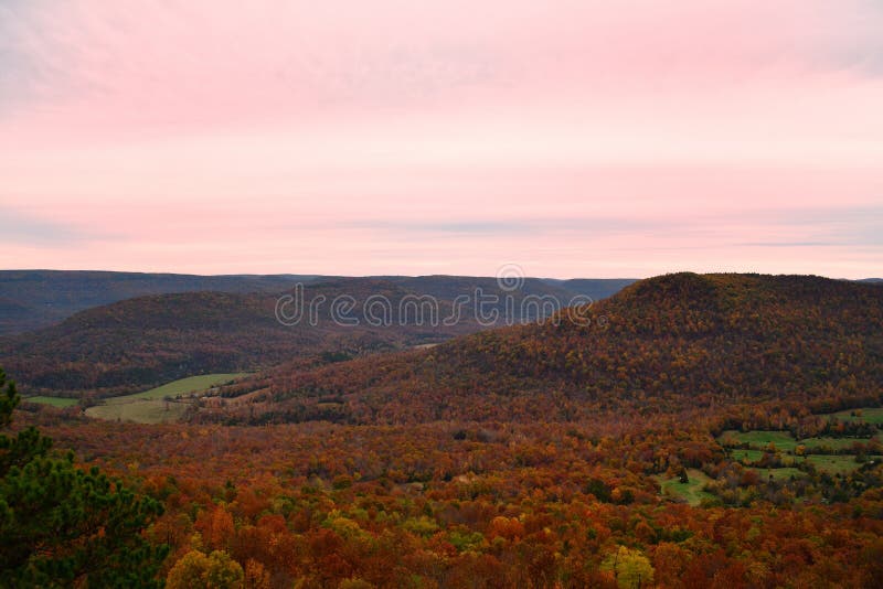 Fall foliage hilltop view stock photo. Image of forest - 143767846