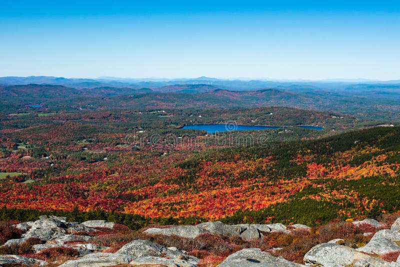 Fall Foliage Seen from Top of Mount Monadnock Stock Photo - Image of ...