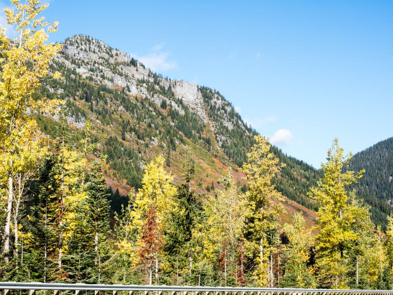 Fall Foliage at Stevens Pass Along US Highway 2 in Cascade Mountains ...
