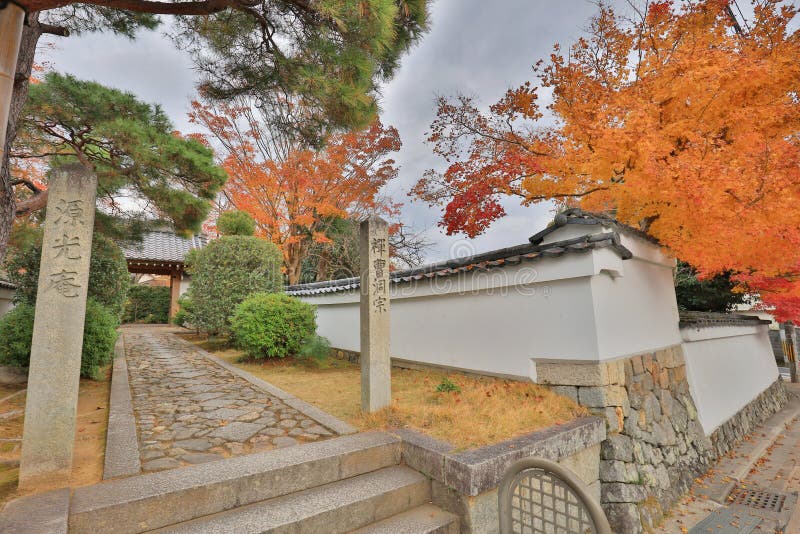 The Main Door at the Genko an Temple Stock Photo - Image of windows ...