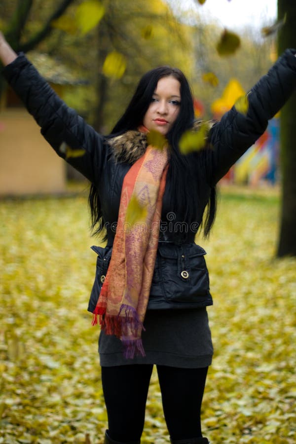 Fall girl stock image. Image of bright, environment, charming - 11540393