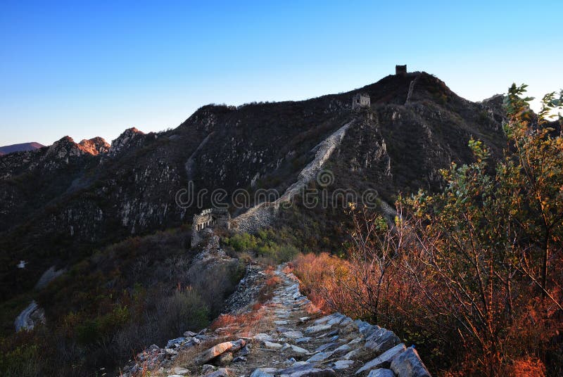 In the Fall of the Great Wall Stock Photo - Image of china, stone: 7285490