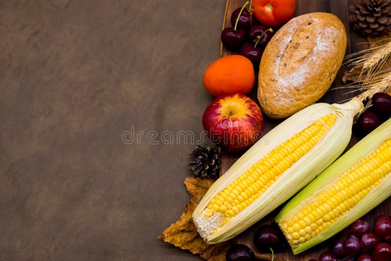 Fall Harvest Cornucopia. Pumpkin in Autumn and Fall Season Stock Image ...