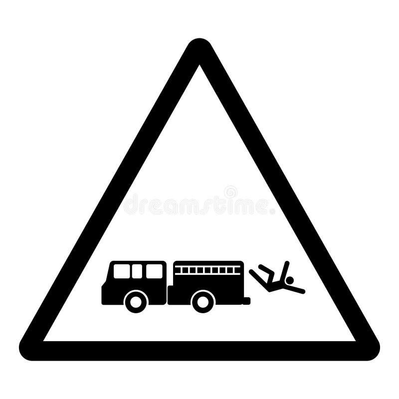 Fall Hazard Never Ride on Vehicle when it is in MotionSymbol Sign ...