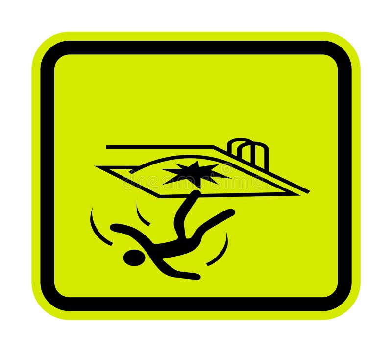 Fall Hazard Symbol Sign Isolate on White Background,Vector Illustration ...