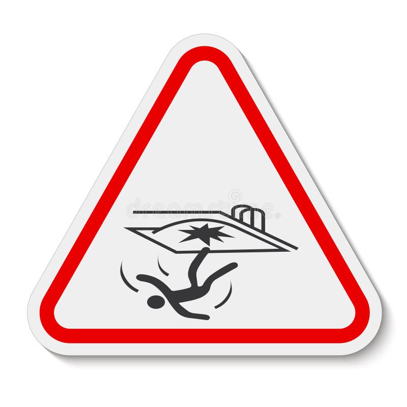Fall Hazard Symbol Sign Isolate on White Background,Vector Illustration ...