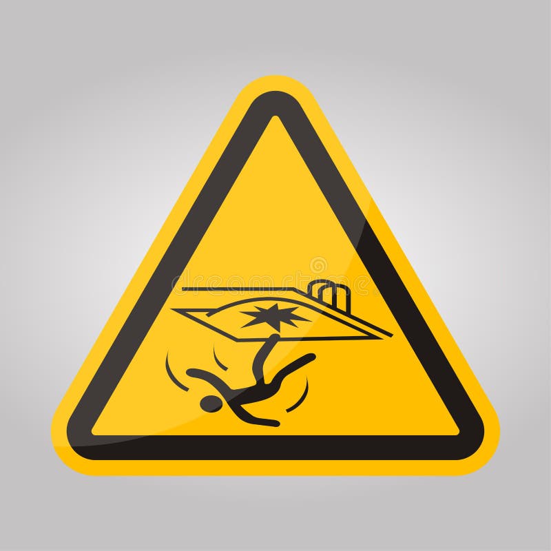 Fall Hazard Symbol Sign Isolate on White Background,Vector Illustration ...