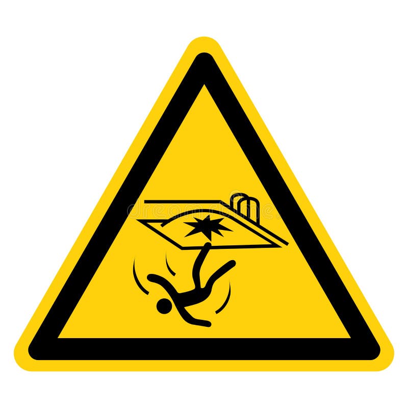 Warning Fall From Heights Symbol Sign ,Vector Illustration, Isolate On ...
