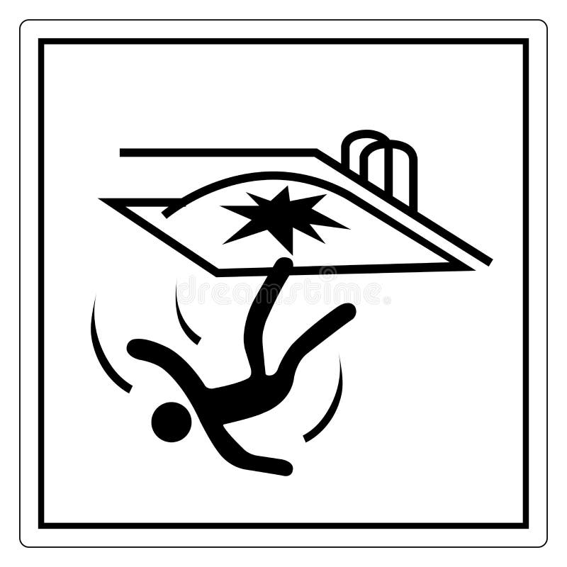 Fall Hazard Symbol Sign, Vector Illustration, Isolate on White ...