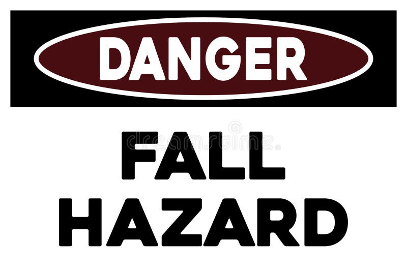 Fall Hazard Symbol Sign, Vector Illustration, Isolate on White ...