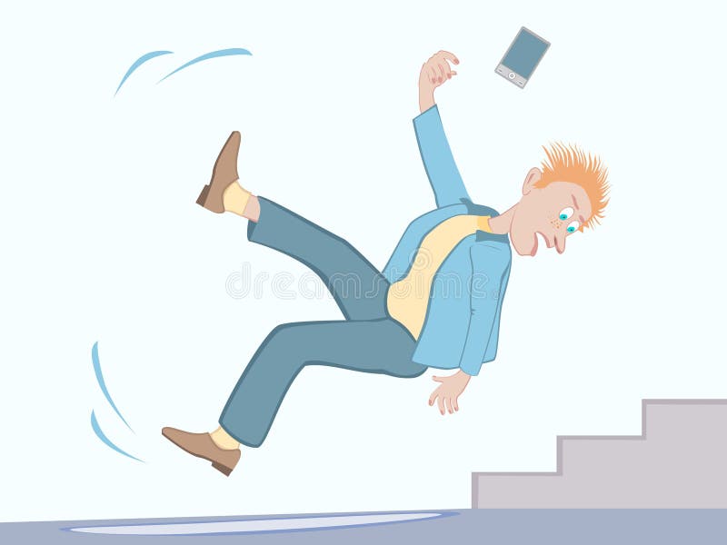 Fall Hazards - Watch for Ice Stock Vector - Illustration of glide ...