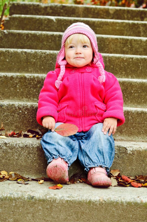 Fall is here stock photo. Image of little, caucasian - 33327284