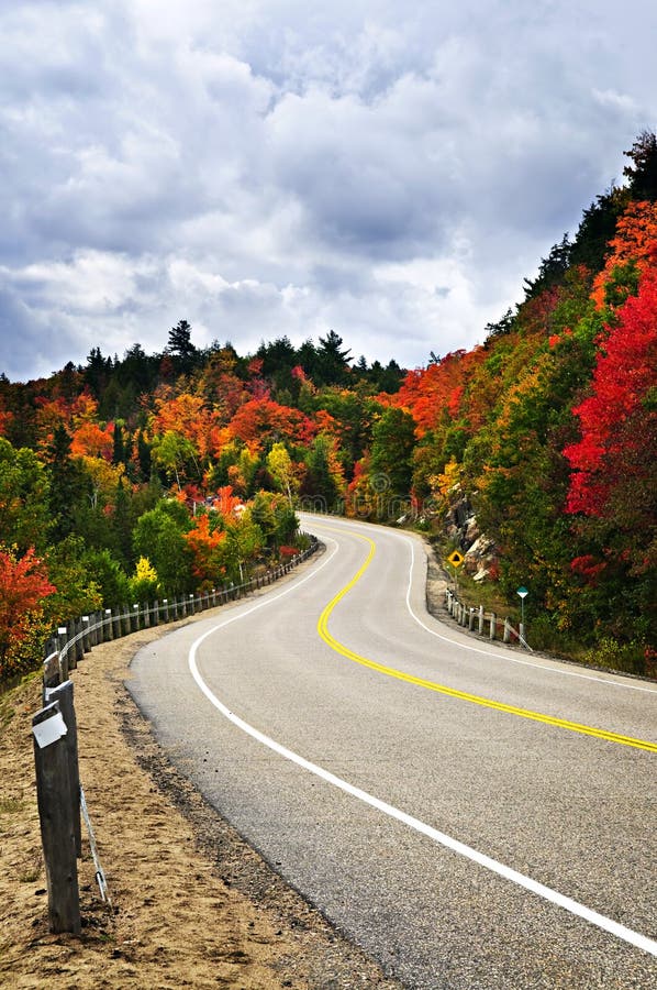 Fall highway stock image. Image of north, mountain, country - 11319385