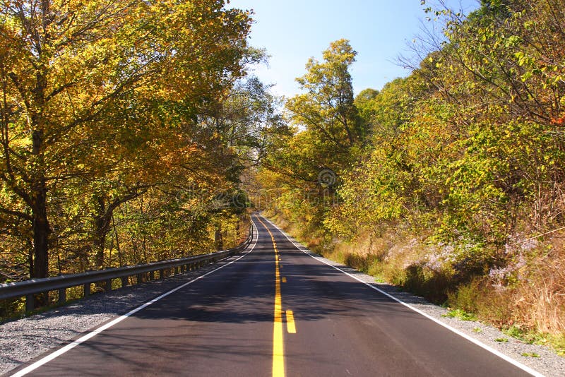 Fall Highway Scene stock image. Image of scene, country - 8455247