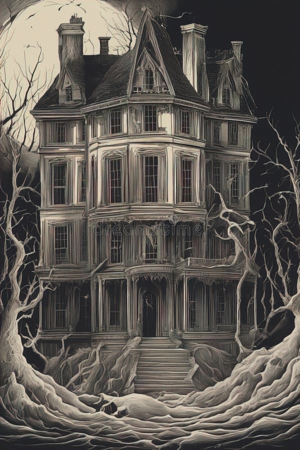 The Fall of the House of Usher Stock Illustration - Illustration of ...