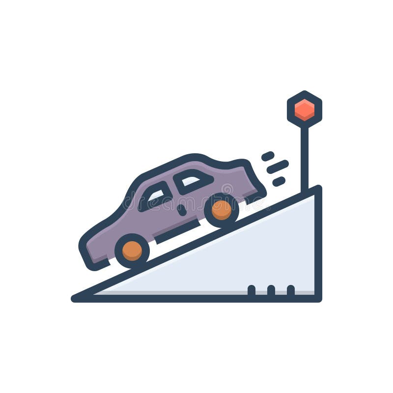 Color Illustration Icon for Fall, Car Fall and Vehicle Stock Vector ...