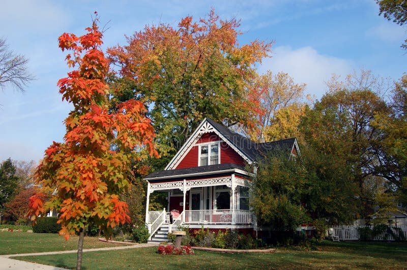 Autumn Small Town America stock photo. Image of outdoors - 28455838